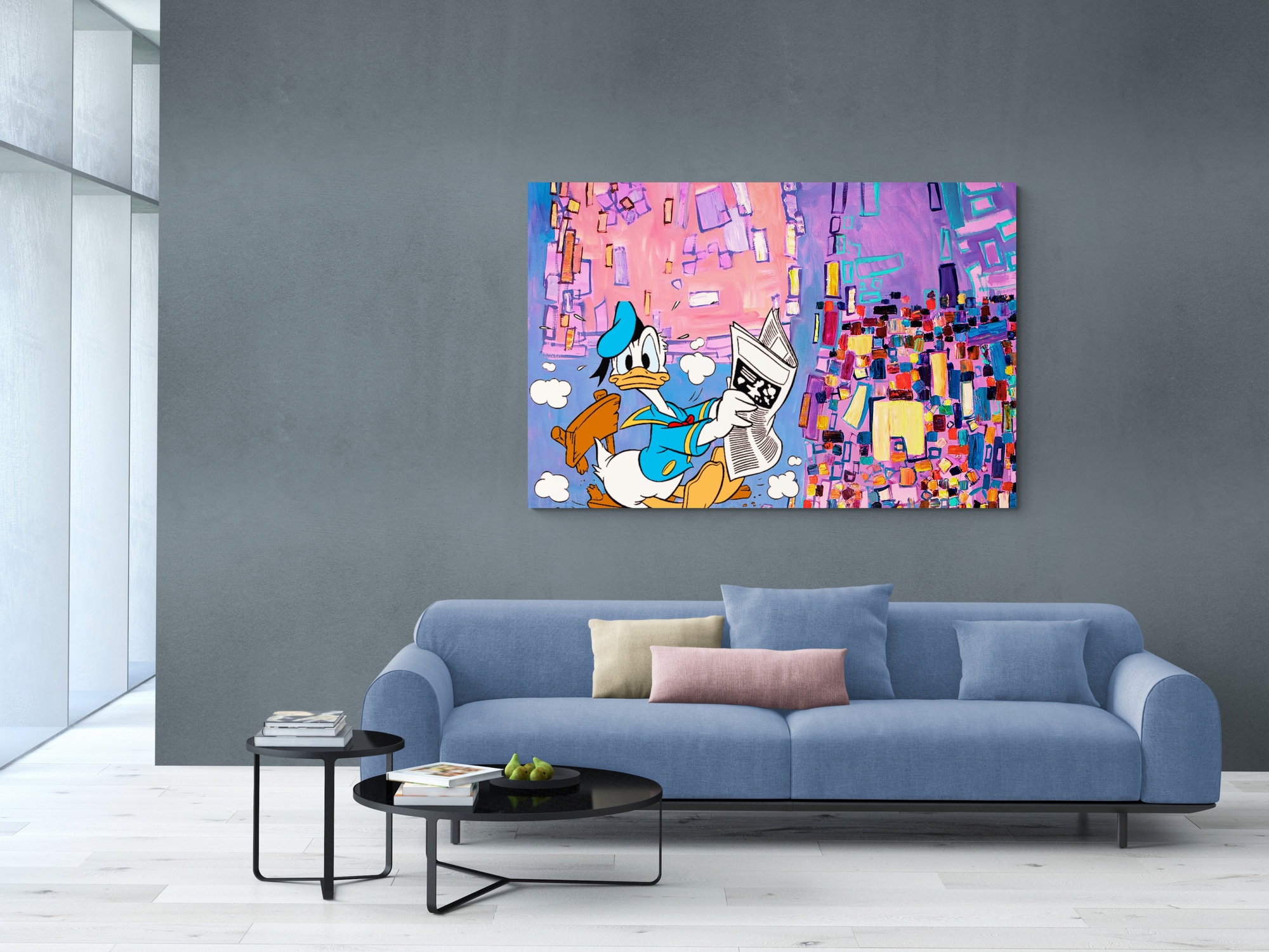 Abstract Colorful Cartoon Wall Art Oil Painting Canvas Wall Art With ...