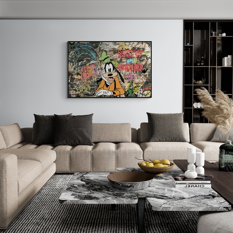 Fine Art Goofy Cartoon Graffiti Framed Poster Framed Modern Wall Art ...