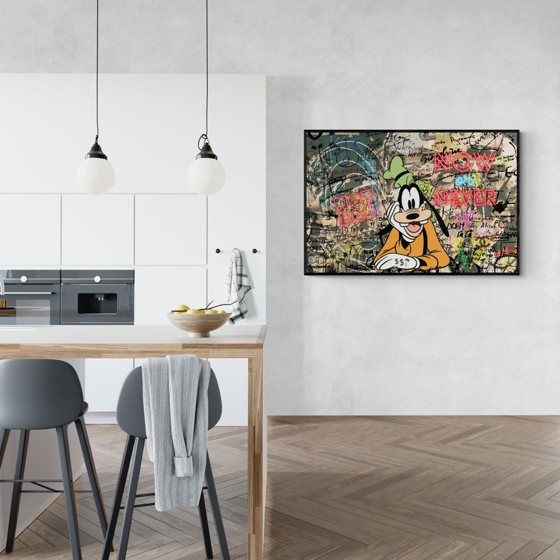 Fine Art Goofy Cartoon Graffiti Framed Poster Framed Modern Wall Art ...