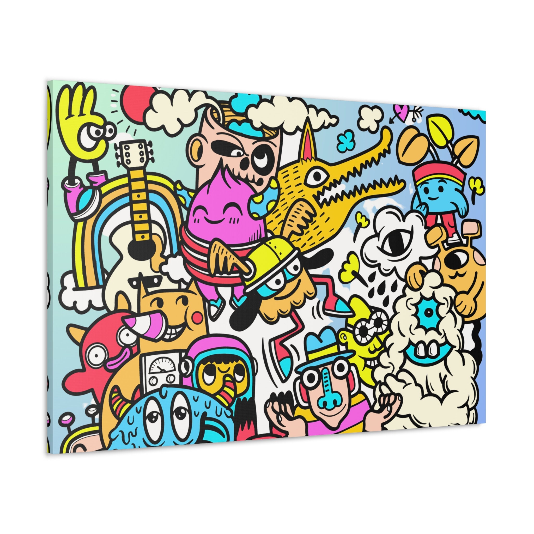 Colorful Comic Cartoon Characters Wall Art Colorful Cartoon - Etsy