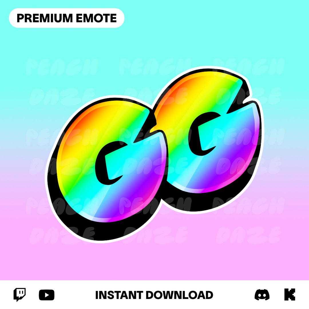 GG Emote - Twitch Emote | Stream Discord Good Game Emotes Rainbow Gamer ...