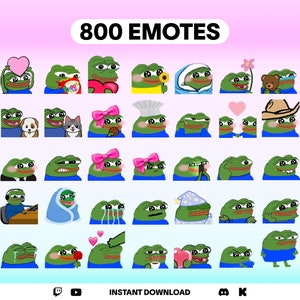 800+ Pepe Emotes Pack: Animated Meme Emotes for Twitch, Youtube ...