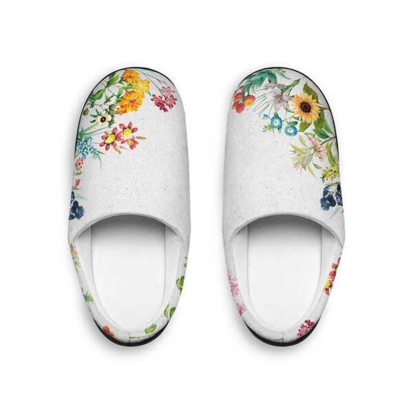 Floral Slippers - Etsy