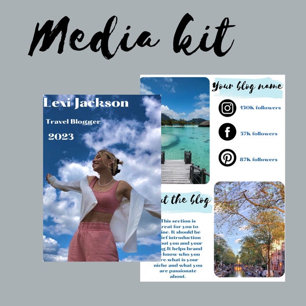 Travel Blogger Media Kit - Etsy