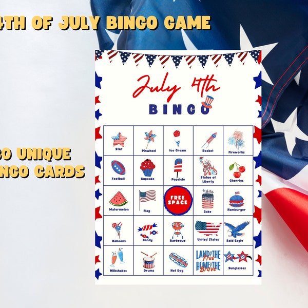 4th of July Bingo - Etsy