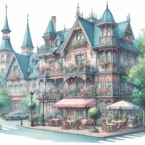 Shabby Chic Library 2 Clipart Bundle/10 Watercolour JPG Junk Journal ...