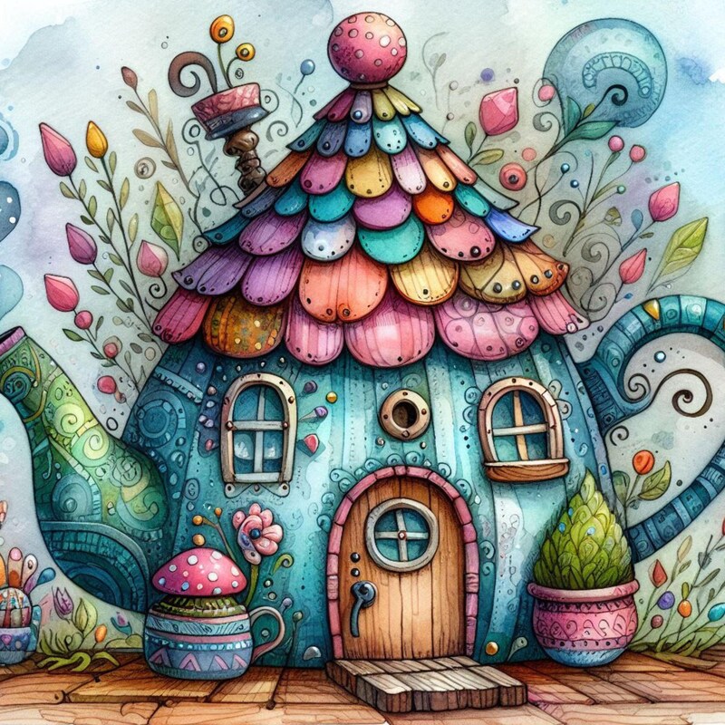 Whimsical Teapot - Etsy