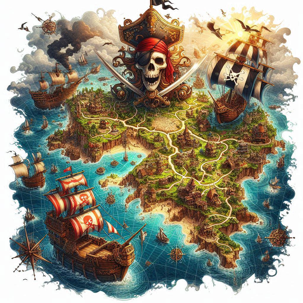 Pirate Map PNG Clipart Bundle, 14 Vintage Treasure Map Graphics for ...