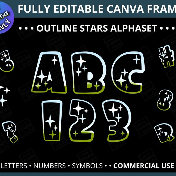 Canva Frame Stars - Etsy
