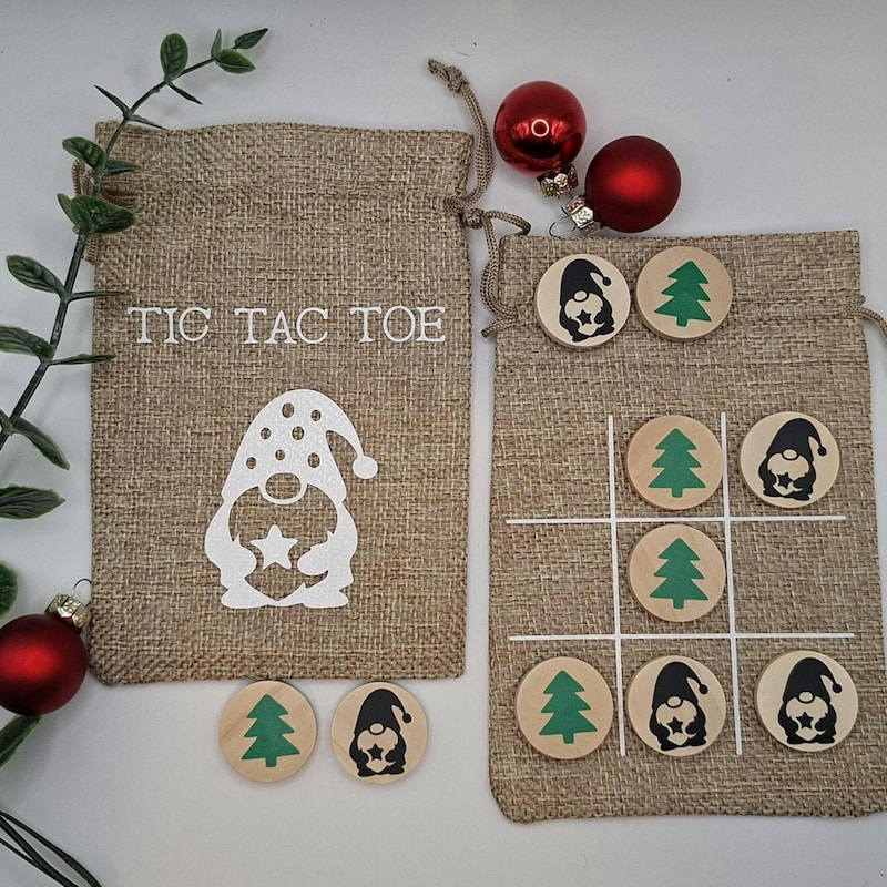 Weihnachtliches tic tac toe spiel aus holz - Etsy.de
