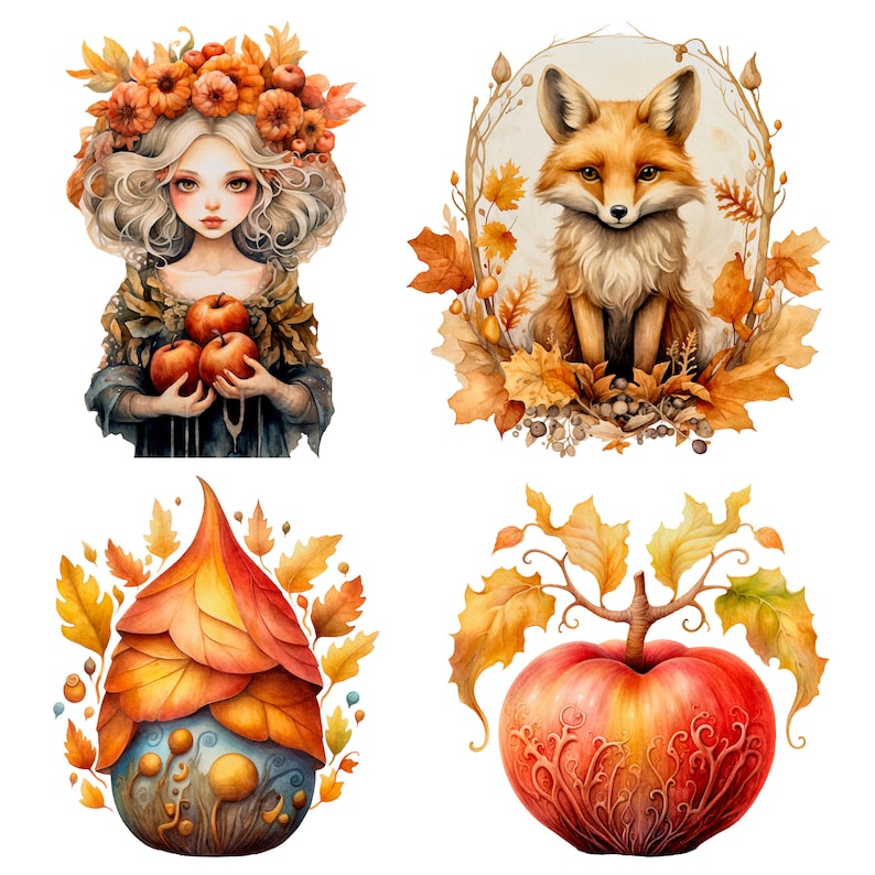 Mabon Autumn Equinox Clipart Set Celtic September - Etsy