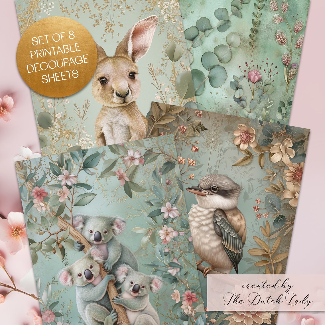 Australian PRINTABLE Journal Paper Pack, Digital Scrapbook Papers ...