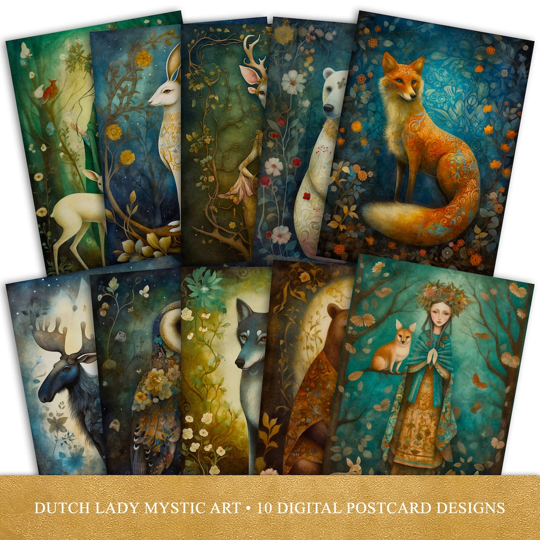 Fantasy Animal Art Prints: Holy Forest Druids, 10 Jpegs (digital ...
