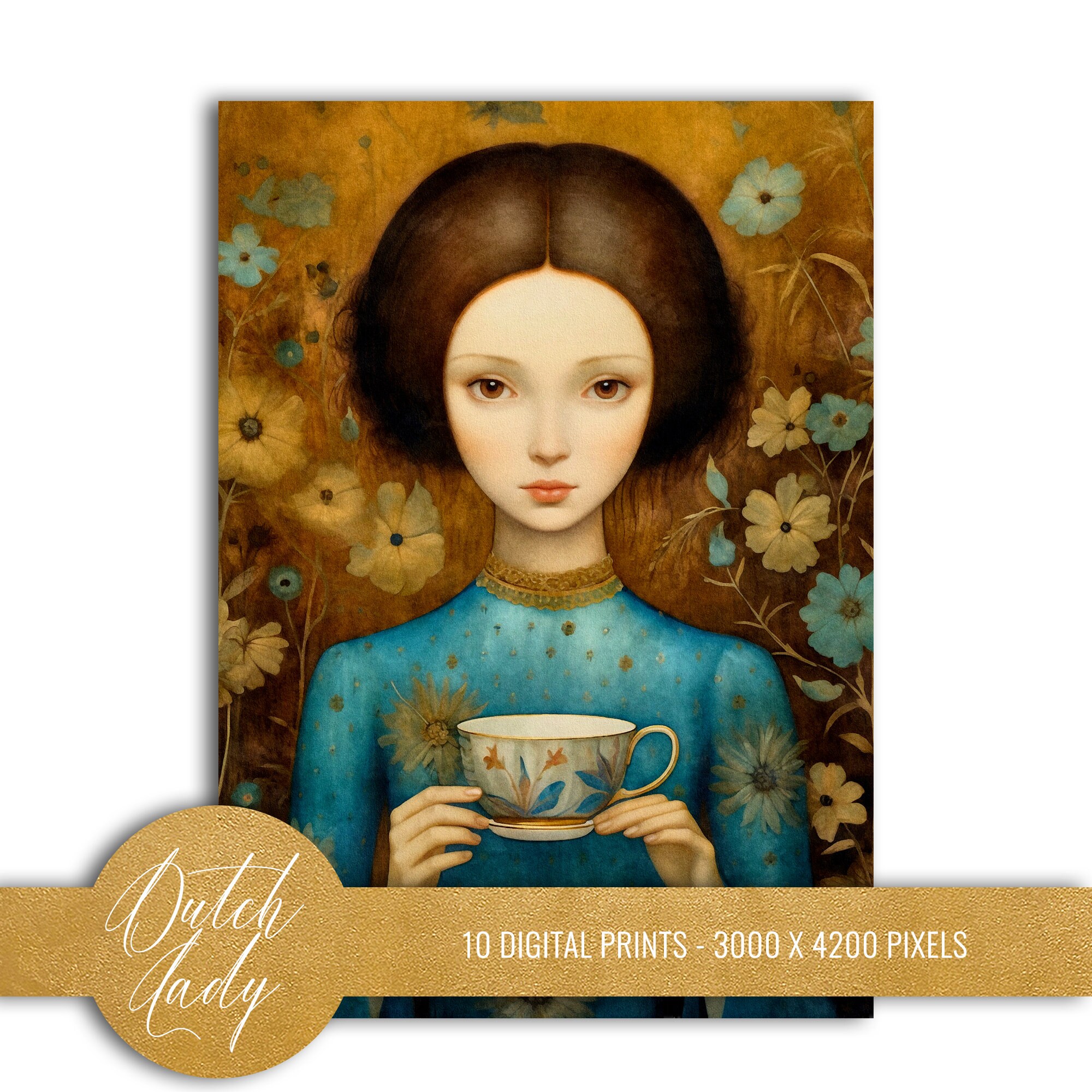 Ladies of Tea Postcard and Poster Set Printable Digital Art - Etsy