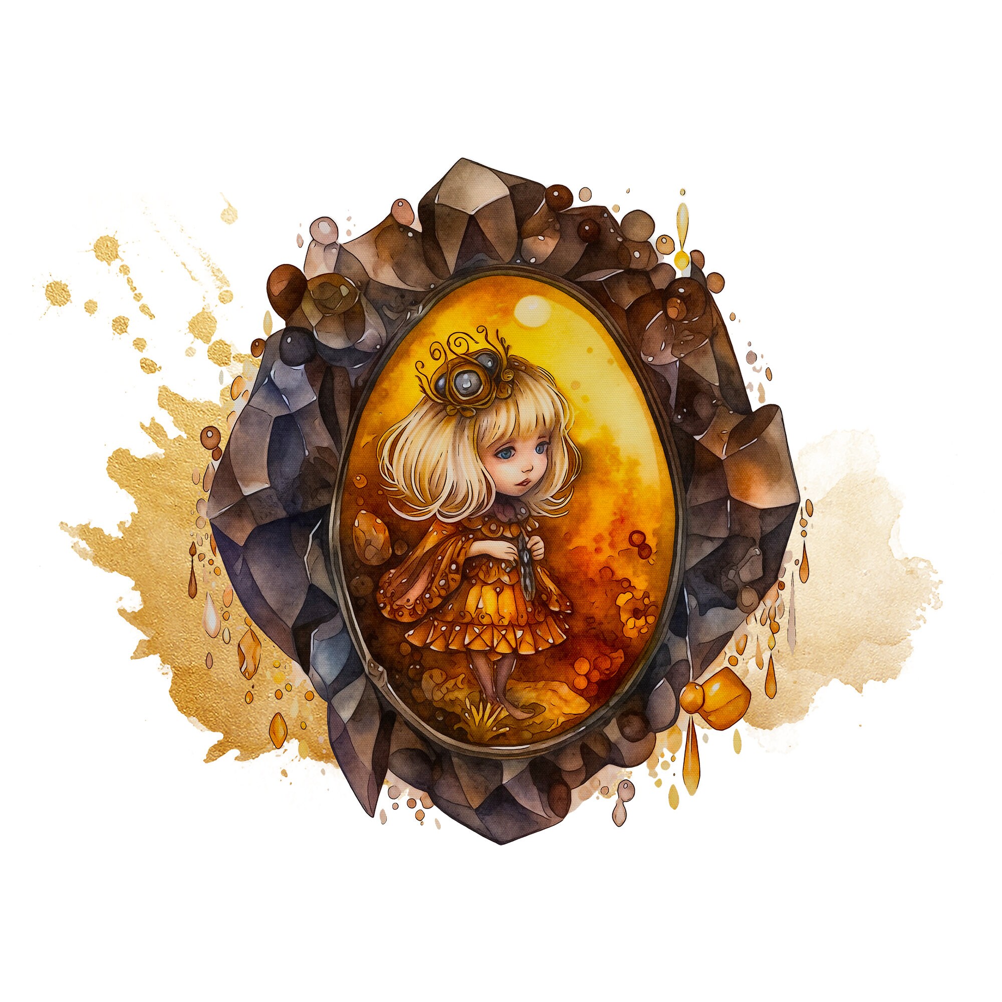 Crystal Girls Clipart Set Fantasy Stones, Jewelry, Frames Fairytale ...