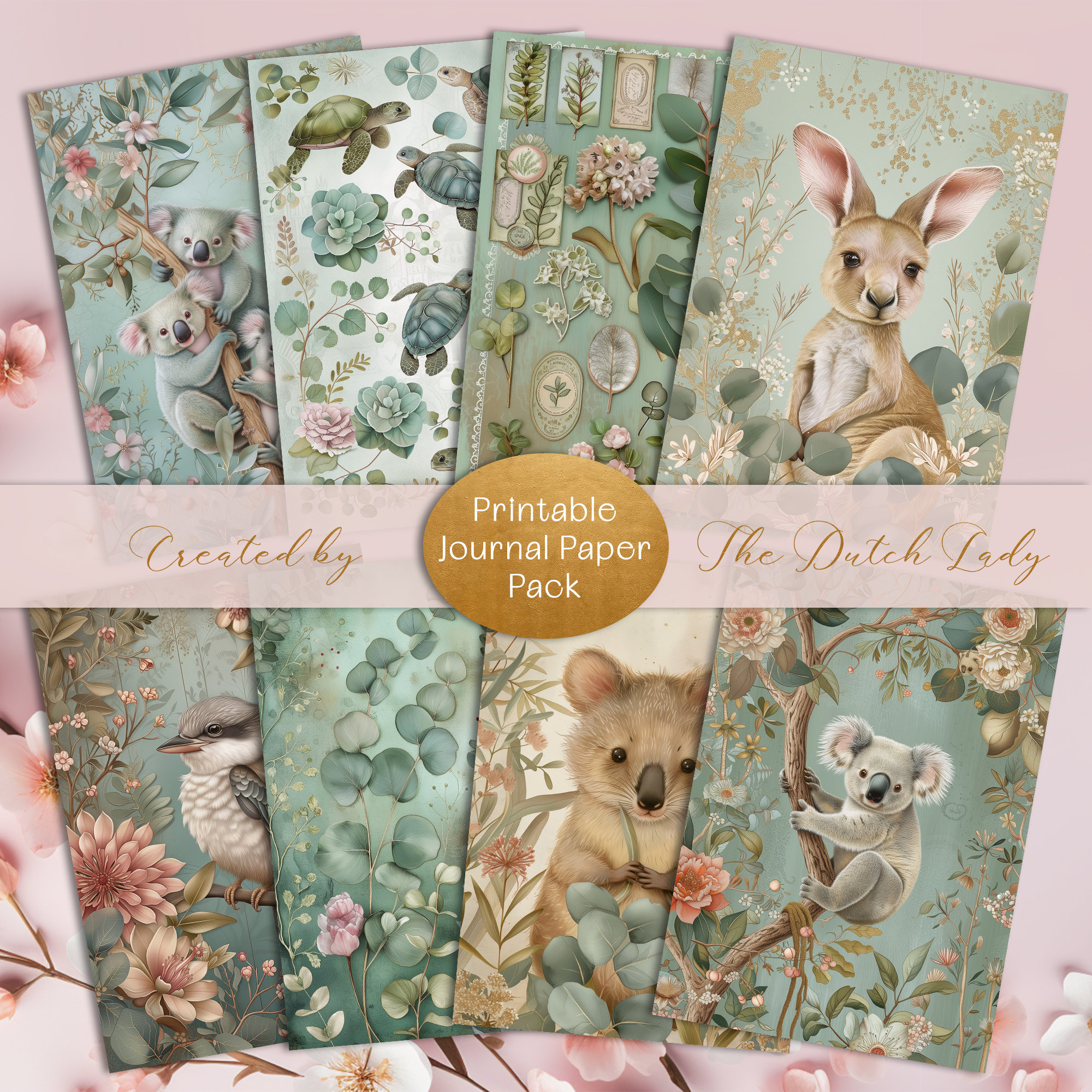 Australian PRINTABLE Journal Paper Pack, Digital Scrapbook Papers ...