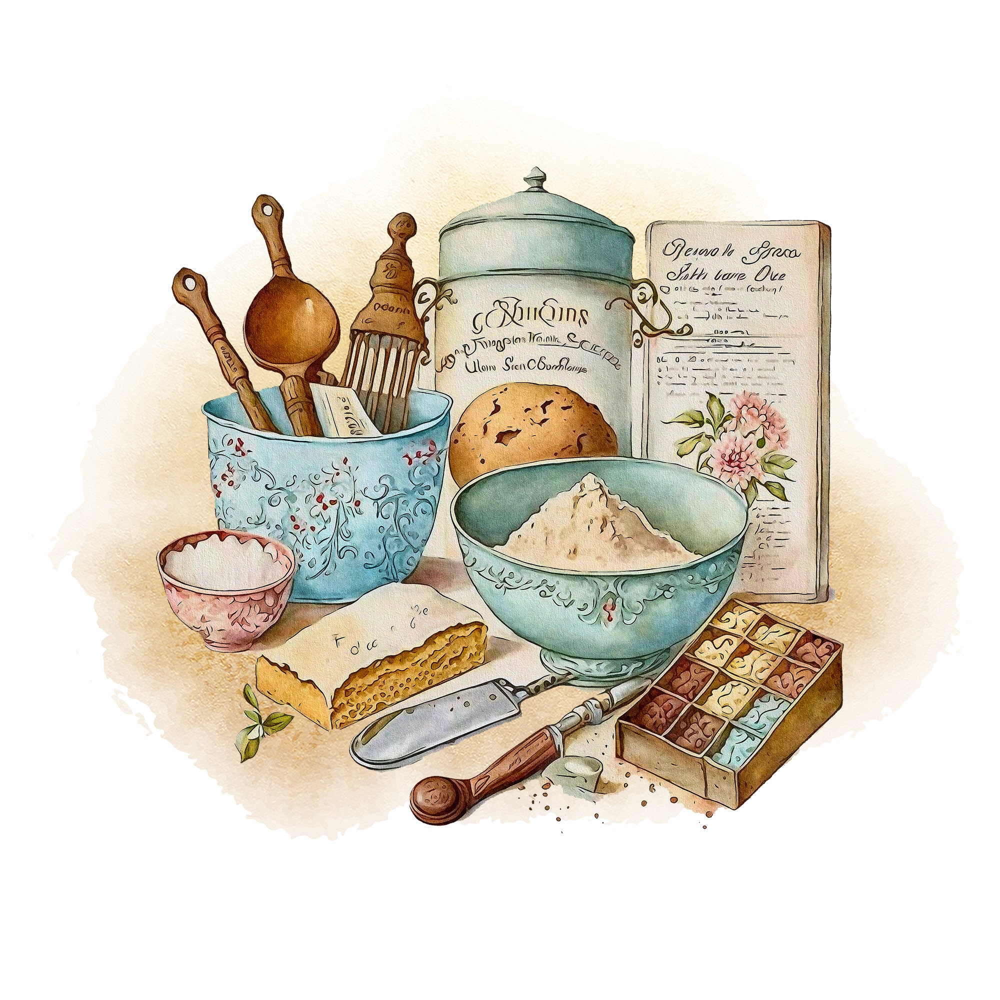 Farmhouse Kitchen Clipart Set Watercolor Digital Images - Etsy Canada