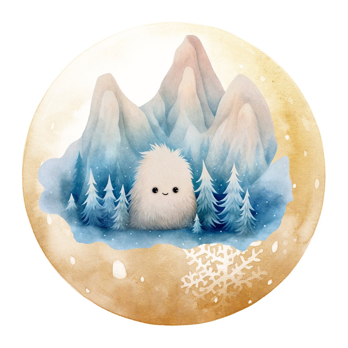 Winter Wonderland Clipart Set Weird, Whimsical & Cute Watercolor ...