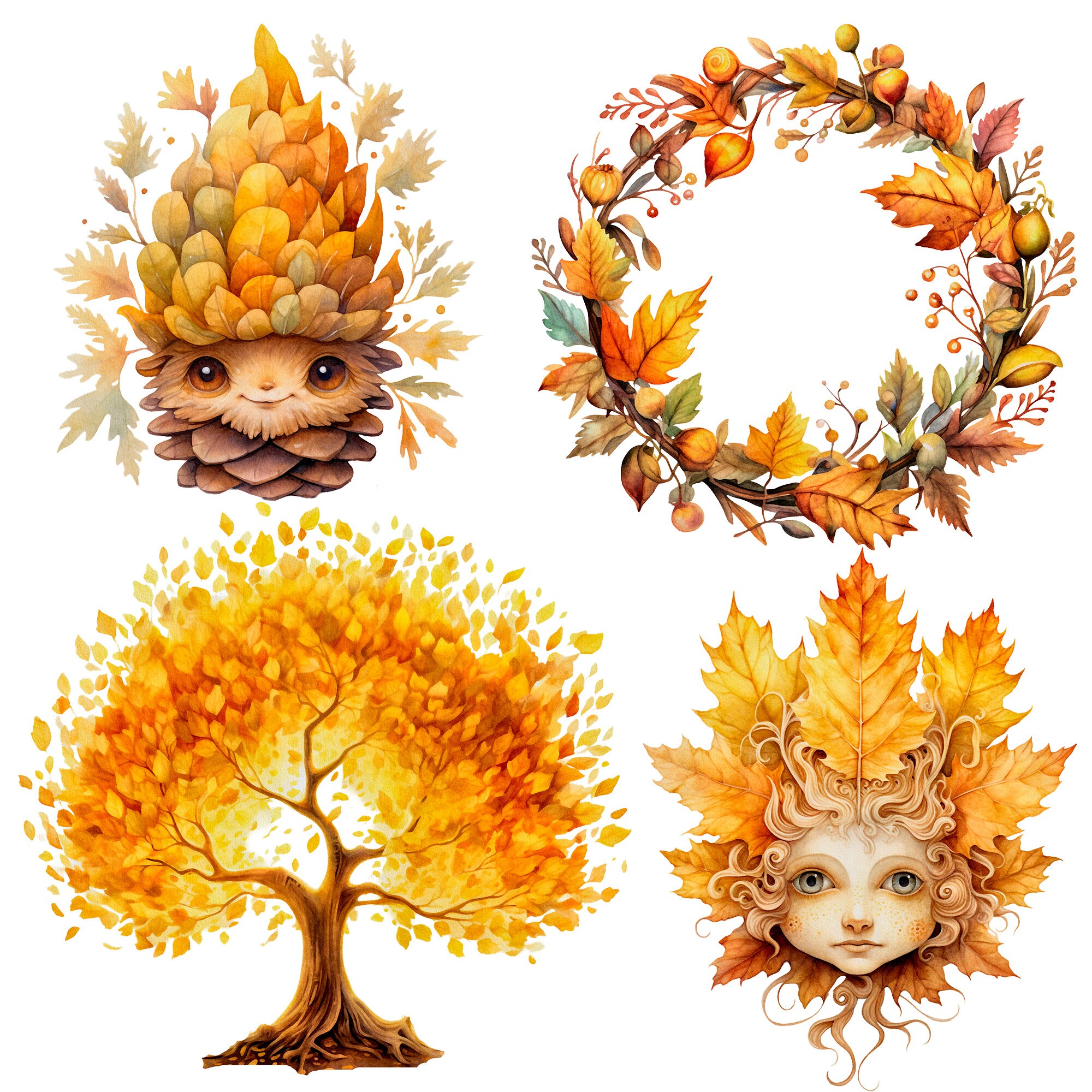 Mabon Autumn Equinox Clipart Set Celtic September - Etsy