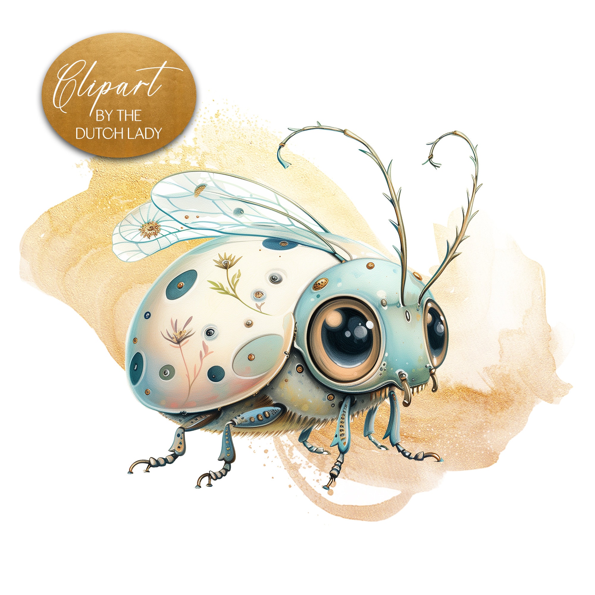 Cute Bugs Clipart Set, Childrens Illustration Style Graphics ...