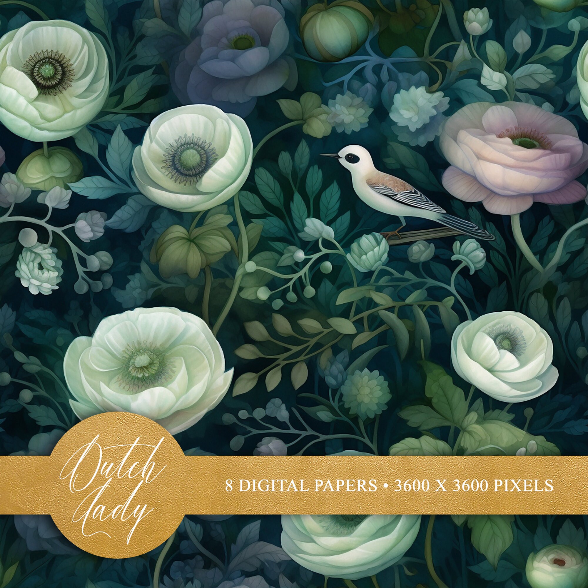 Forest Foliage Digital Backgrounds - Printable Scrapbook Paper ...