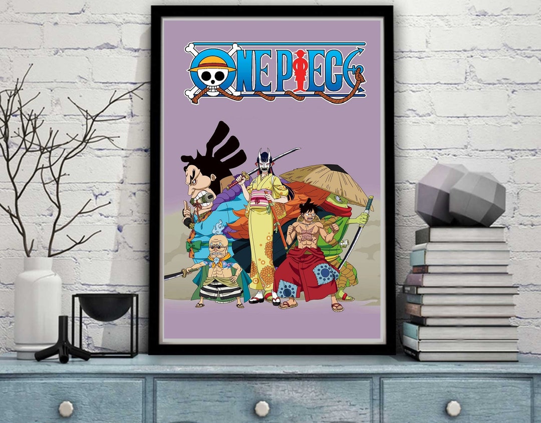 One Peace Animation Anime Poster Print Fire Water Land Air Kids Room ...