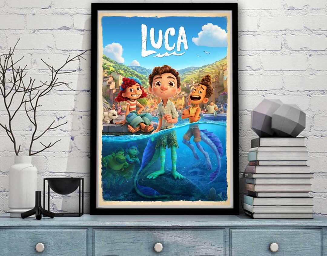 Luca Sea Monster Adventure Animation Anime Artwork Movie Film Poster ...