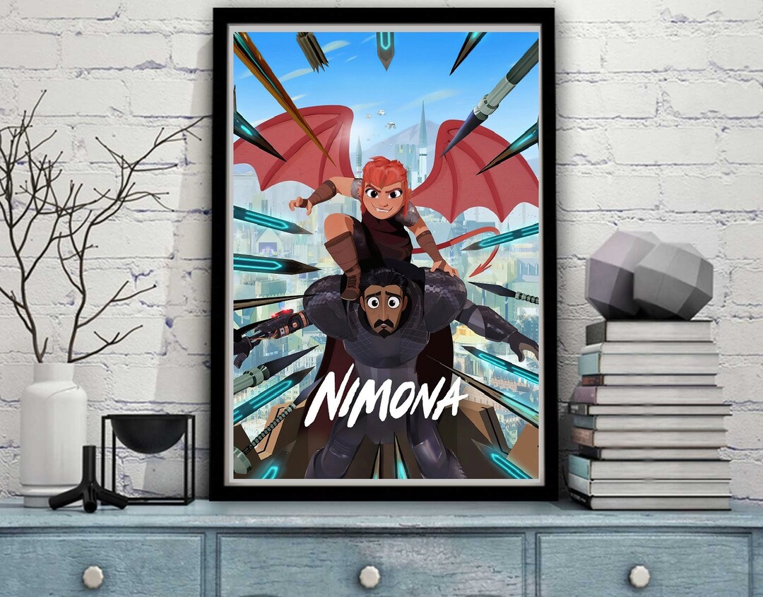 Nimona Knight Shape Shifting Animation Anime Poster Print Fire Water ...