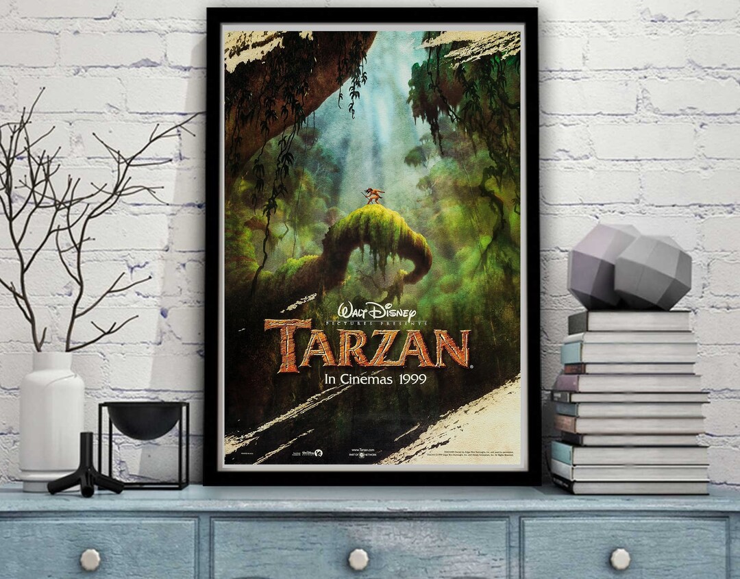 Tarzan 1999 Classic Animation Anime Jungle Tarzan Poster Print Fire ...