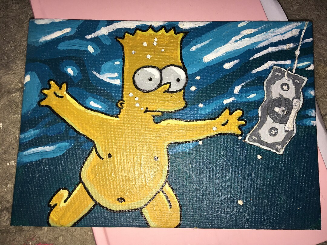 Bart Simpson Nirvana Painting - Etsy
