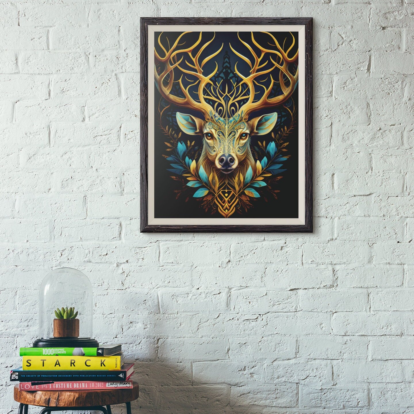 Golden Deer Mandala: Nature's Majestic Creation | Printable Art - Etsy