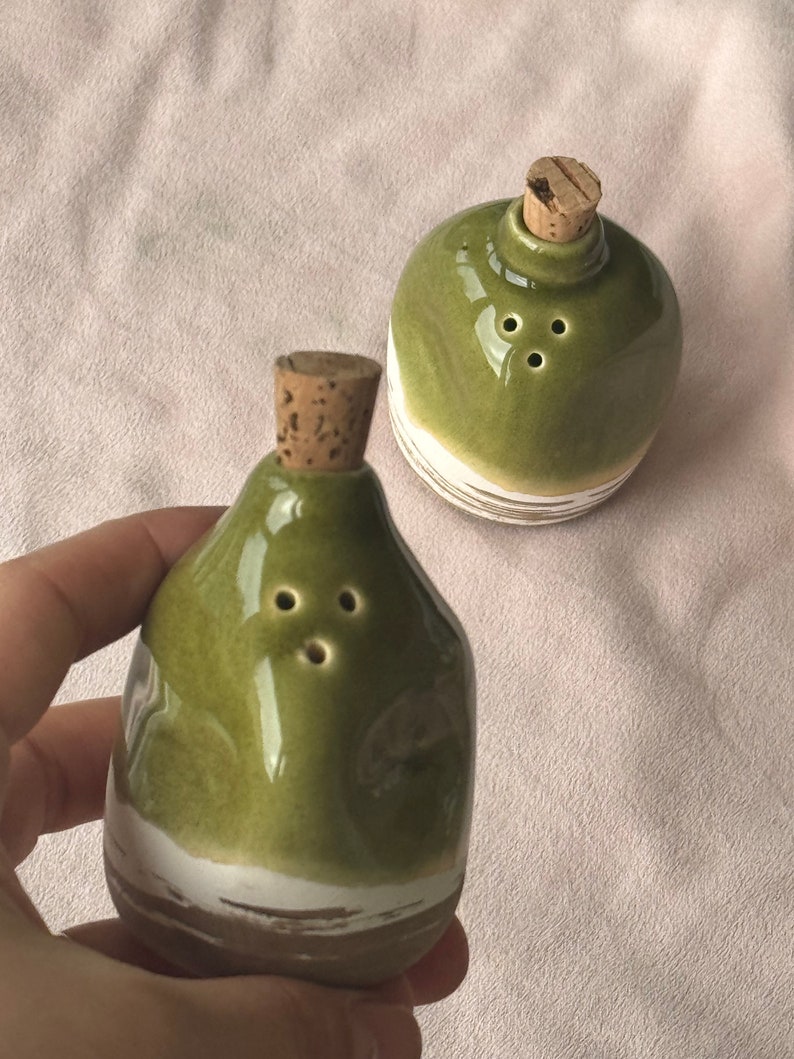 Handmade Ceramic Salt and Pepper Shakers Set - Etsy