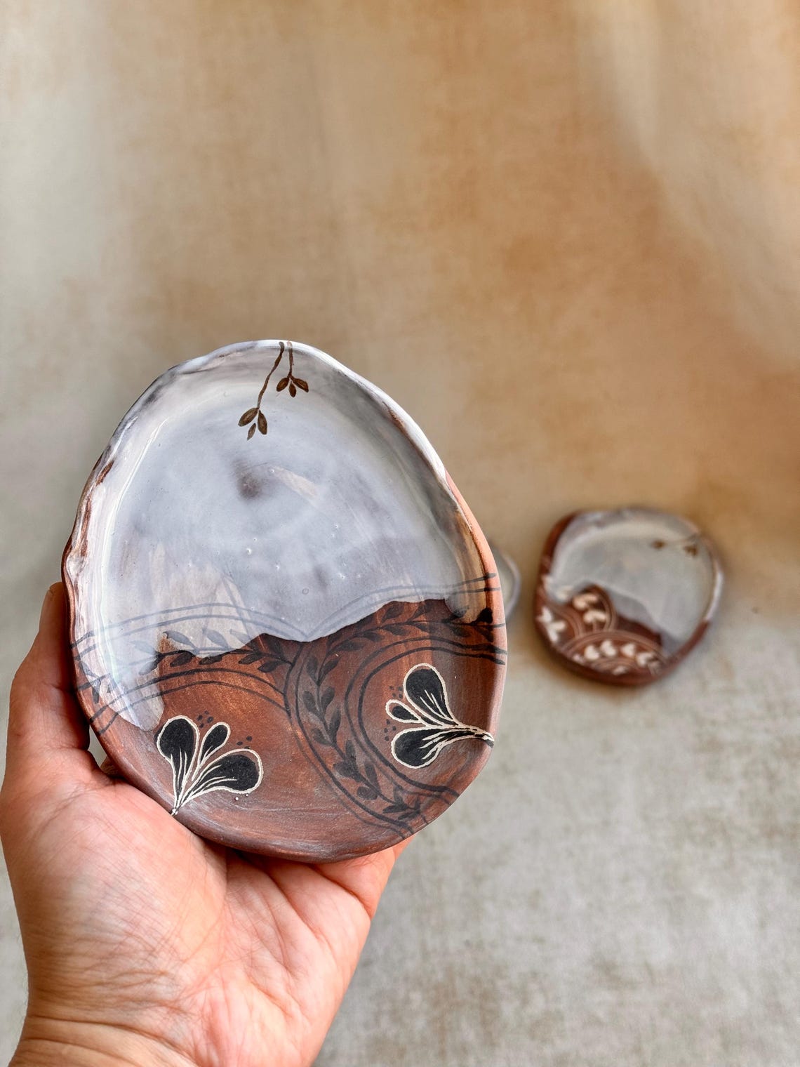 Handcrafted Pottery With Elegant Floral Patterns - Etsy