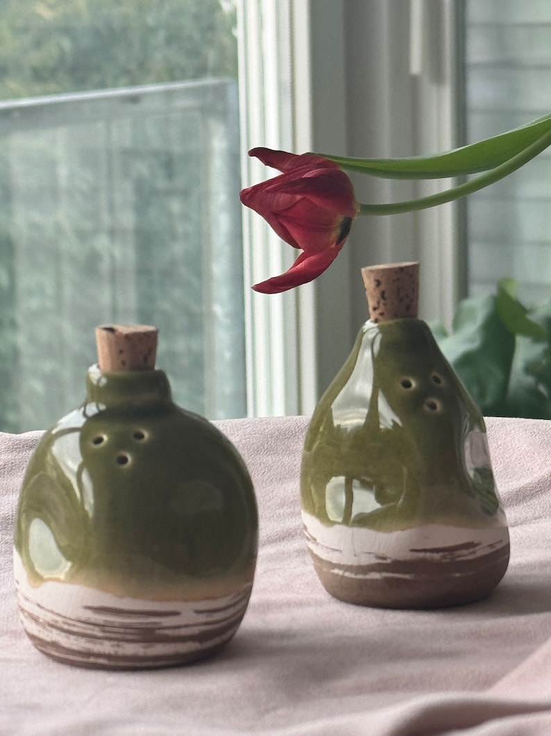 Handmade Ceramic Salt and Pepper Shakers Set - Etsy