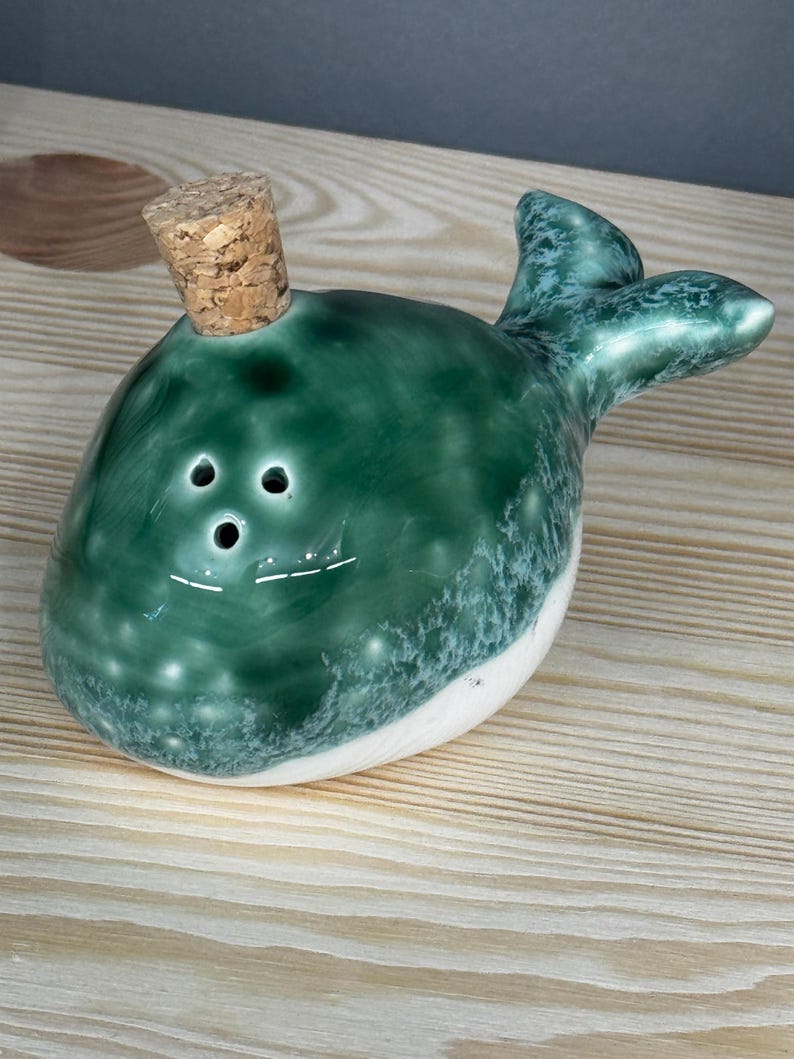 Handmade Ceramic Whale Salt Shaker: Ocean Kitchen Decor - Etsy