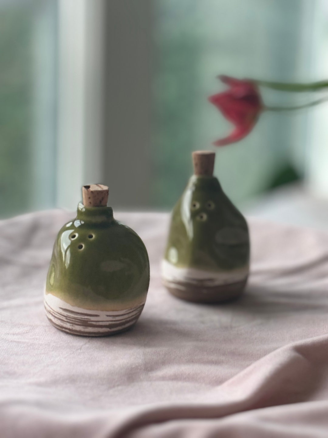 Handmade Ceramic Salt and Pepper Shakers Set - Etsy