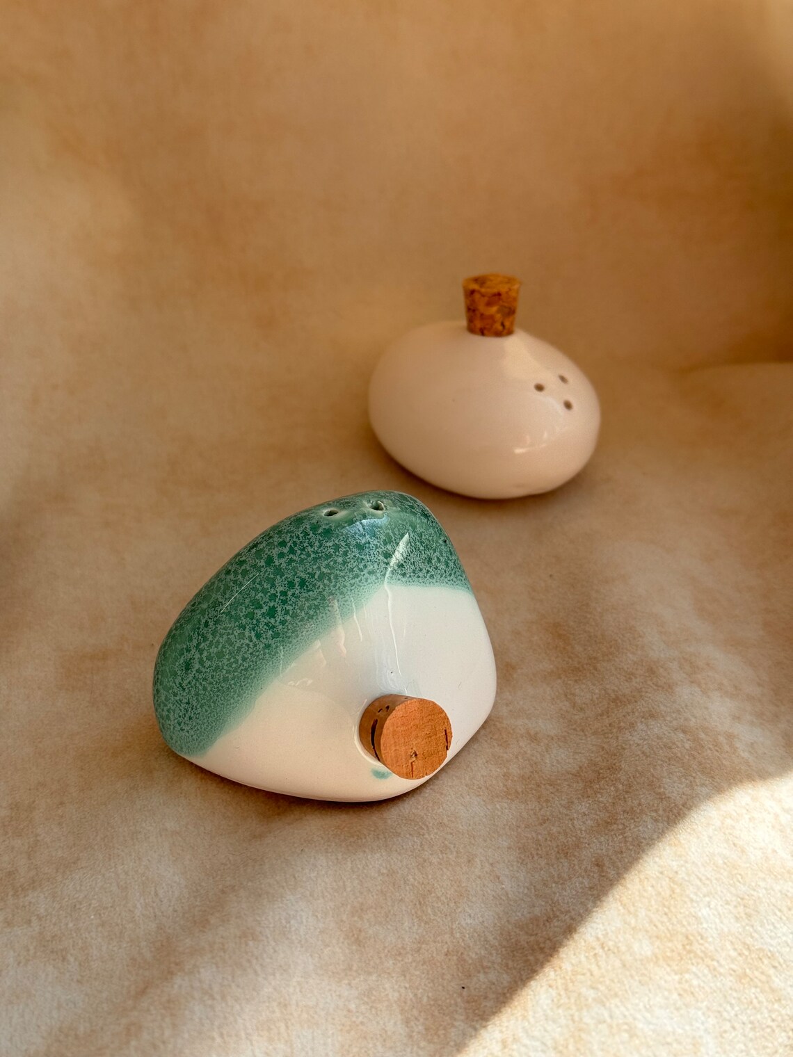 Ceramic Salt and Pepper Shakers - Etsy