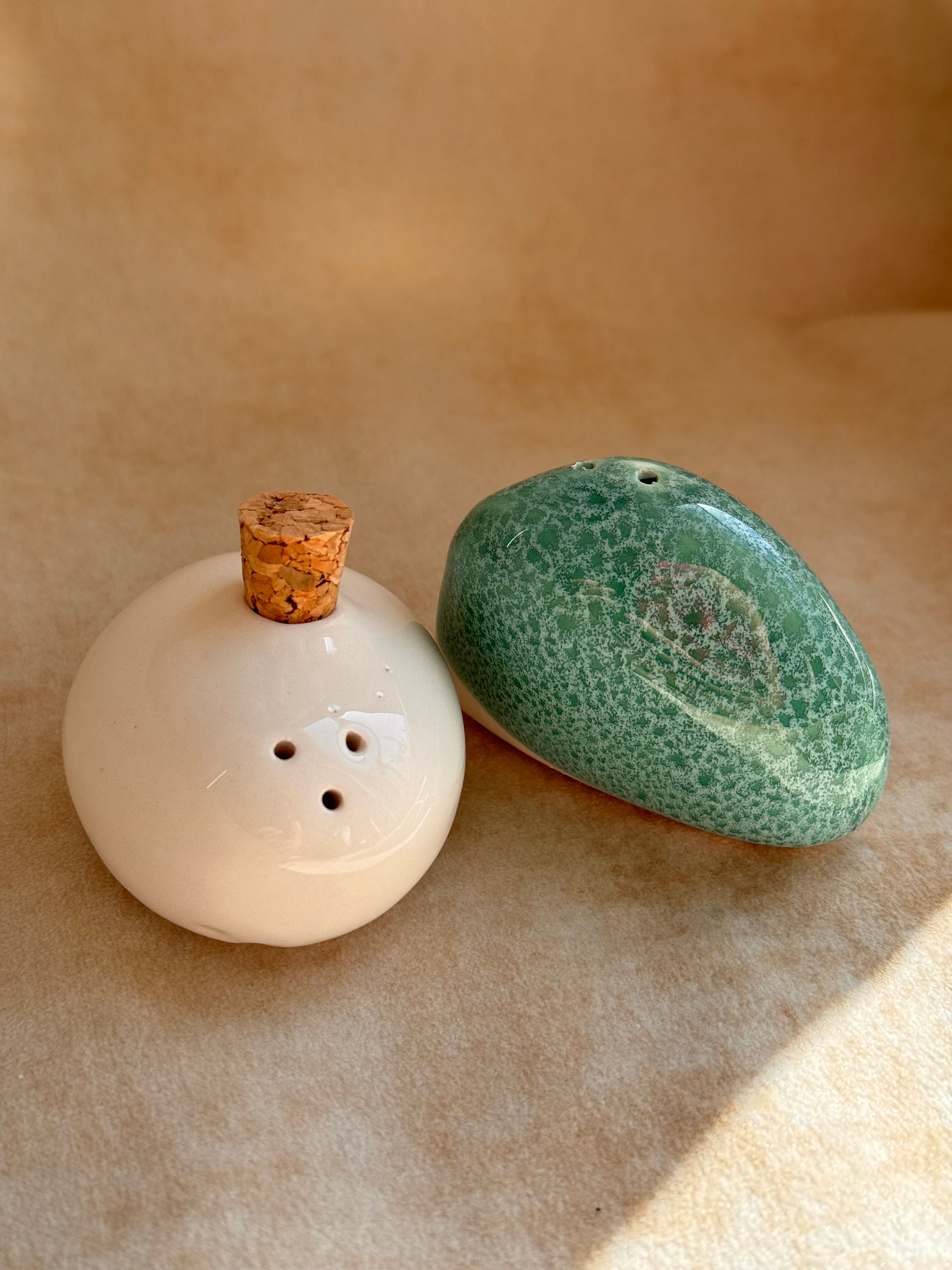 Ceramic Salt and Pepper Shakers - Etsy