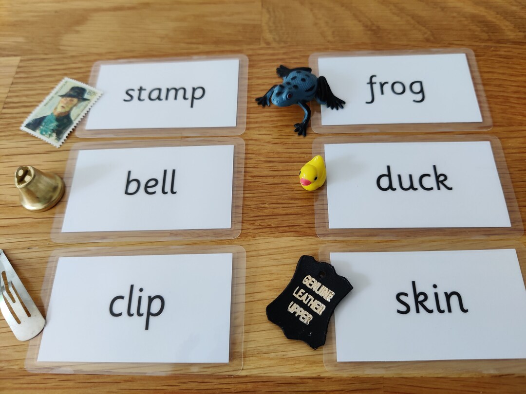 Montessori Blue Objects and Words for Early Readers. Box 3. UK Only ...