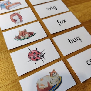 Montessori Rhyming Material. Matching Rhyming Pictures. Matching ...