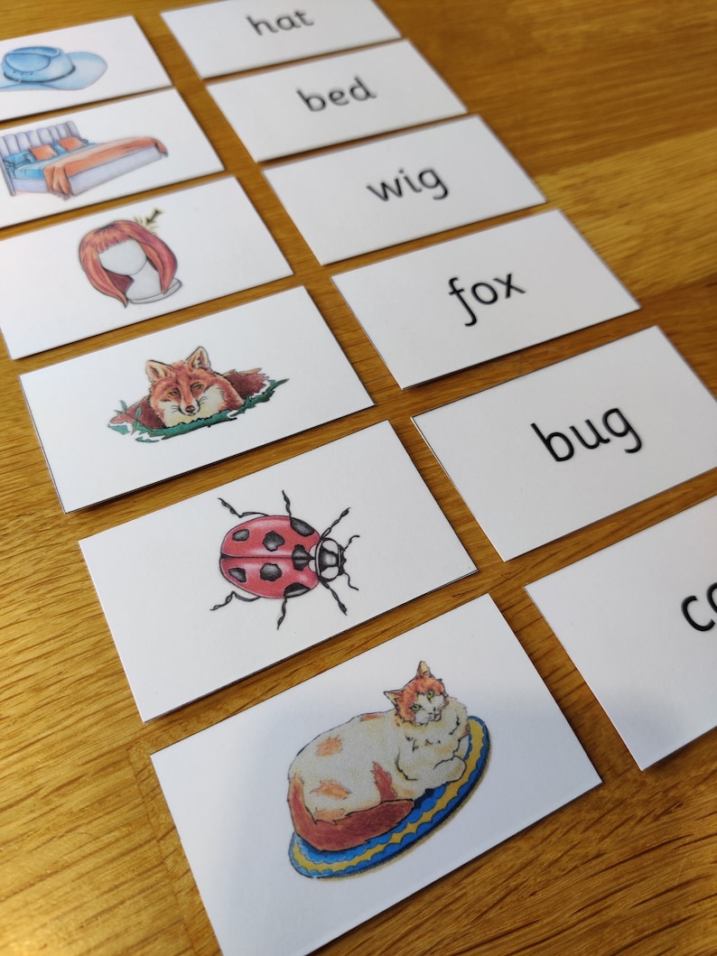 Montessori Rhyming Material. Matching Rhyming Pictures. Matching ...
