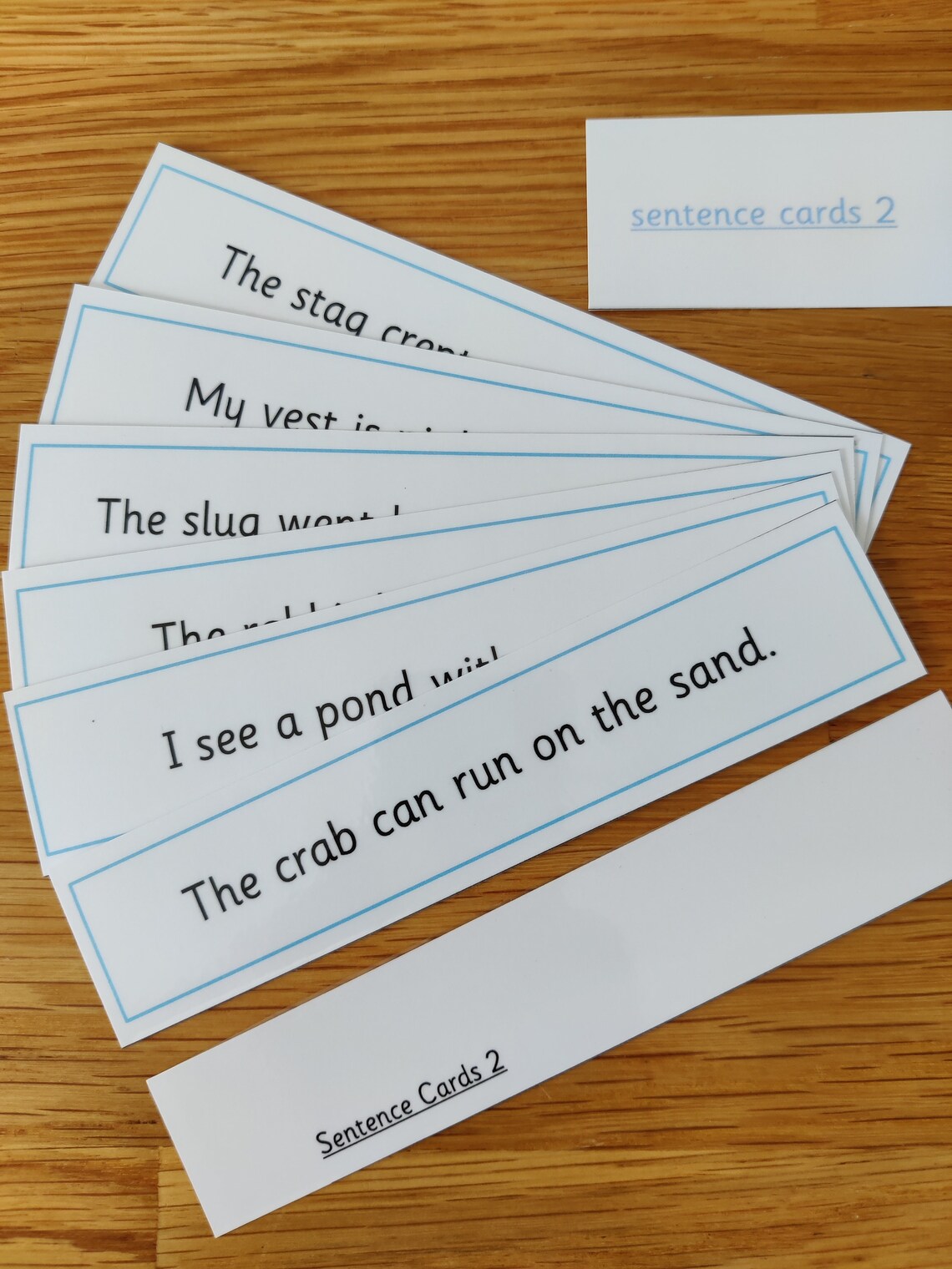Montessori Reading Cards: Pink & Blue Phrase, Sentence, and Sight Words ...
