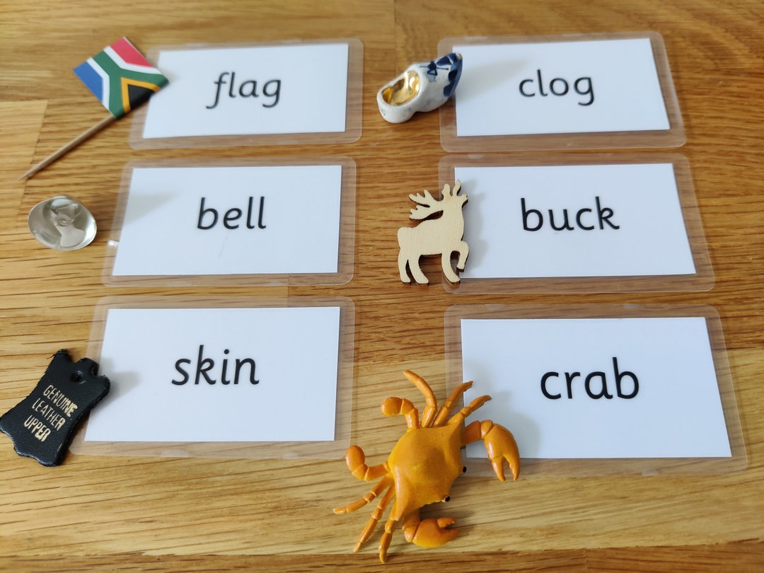 Montessori Blue Objects and Words for Early Readers. Box 1. UK Only ...