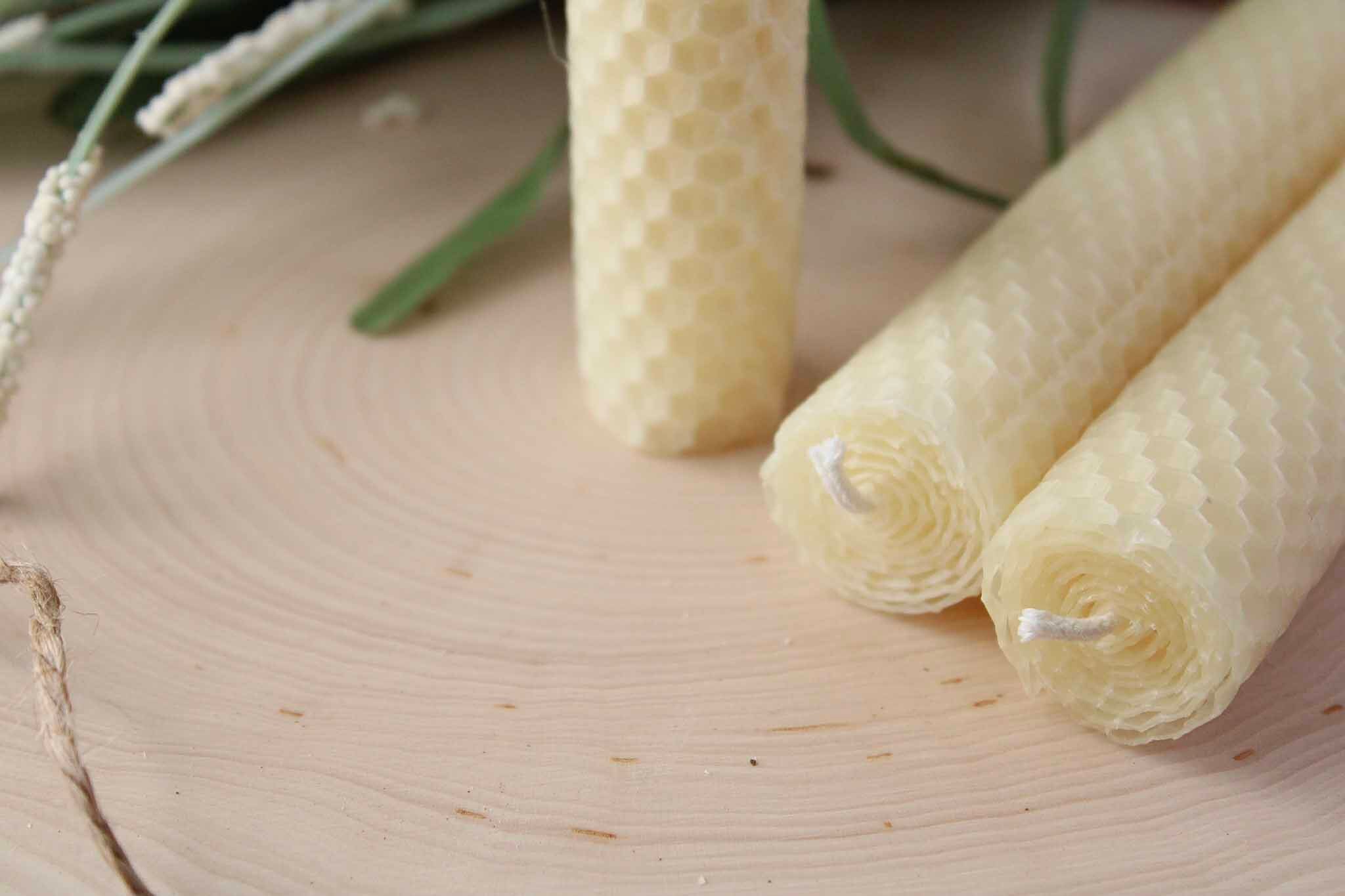 Rolled Beeswax Candle 3 Pack | 100% Pure Beeswax Candle - Etsy