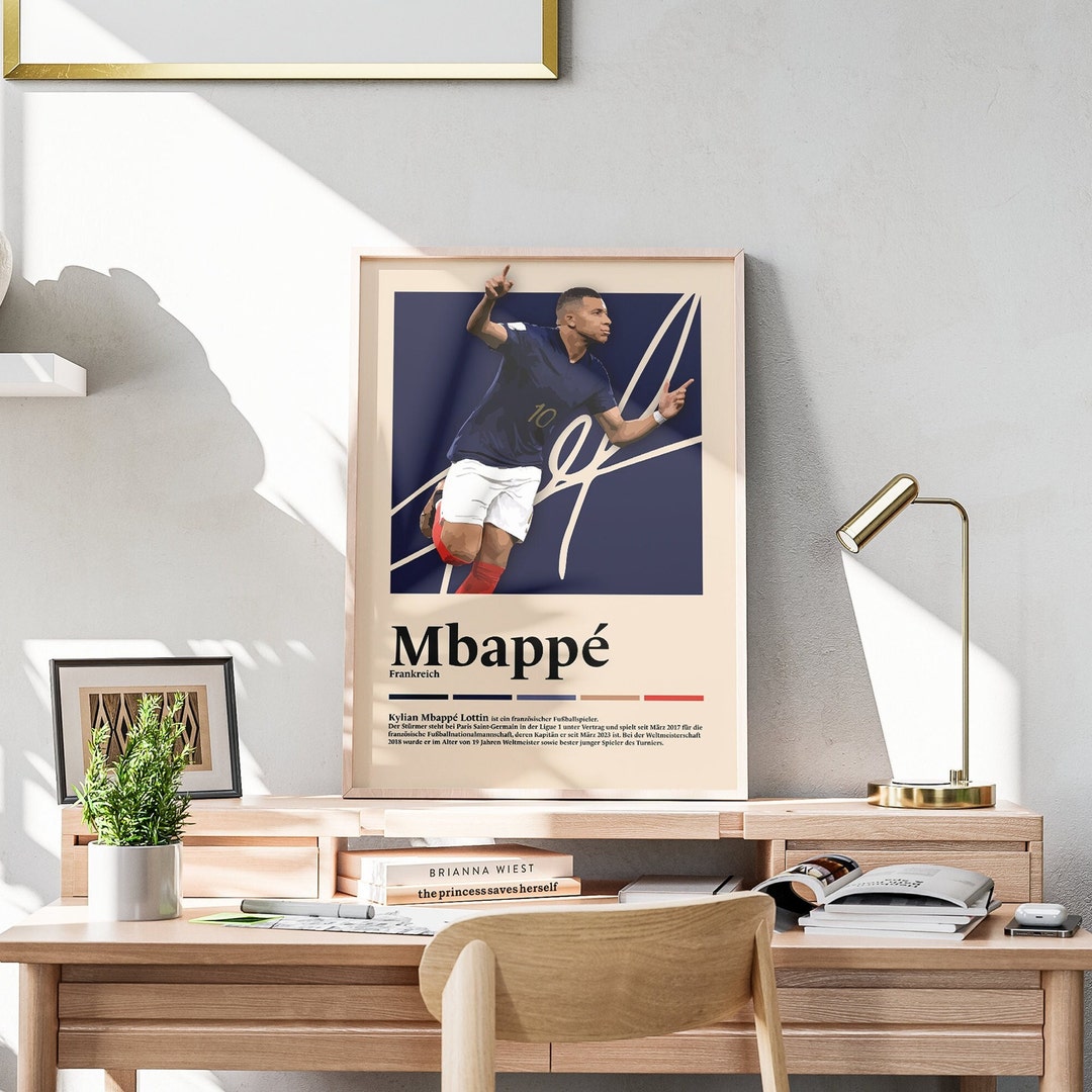 Kylian Mbappé Fußball-Poster - Etsy.de