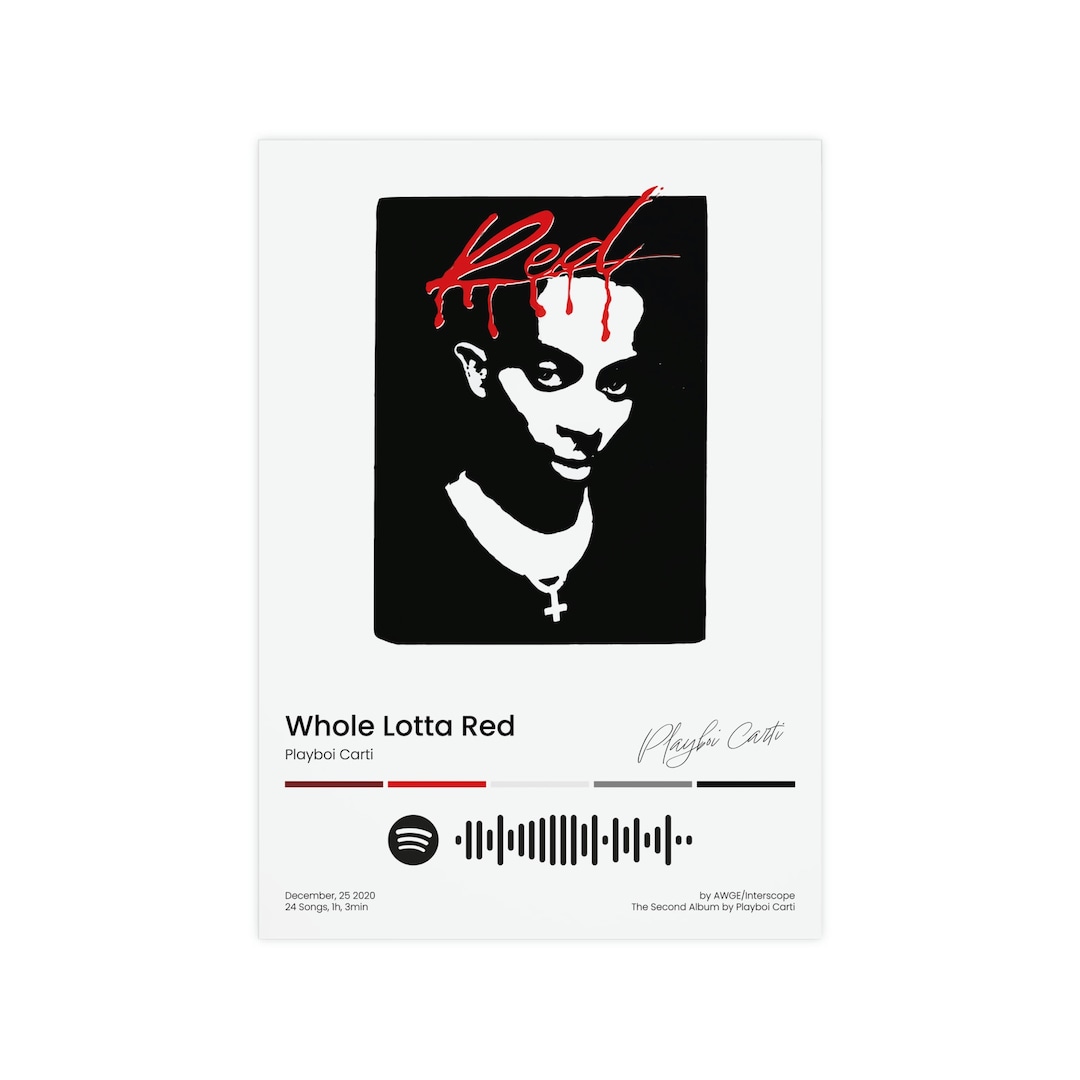 Playboi Carti Whole Lotta Red Album Cover Art Print Perfect - Etsy