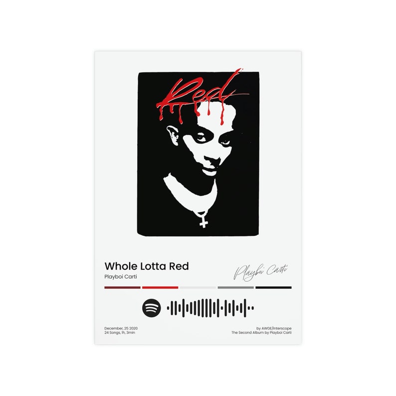 Playboi Carti Whole Lotta Red Album Cover Art Print Perfect - Etsy