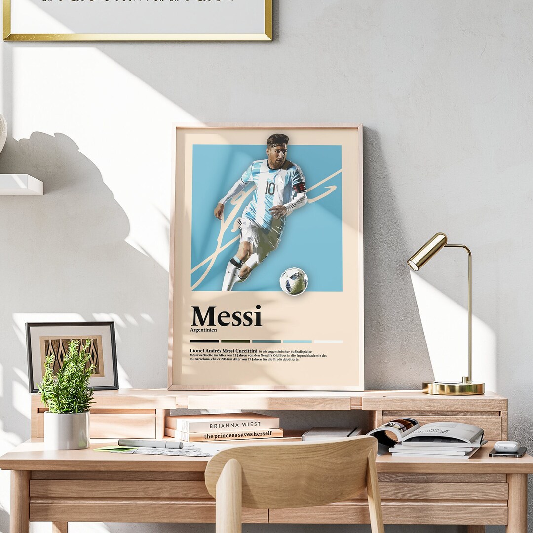 Lionel Messi Football Poster - Etsy