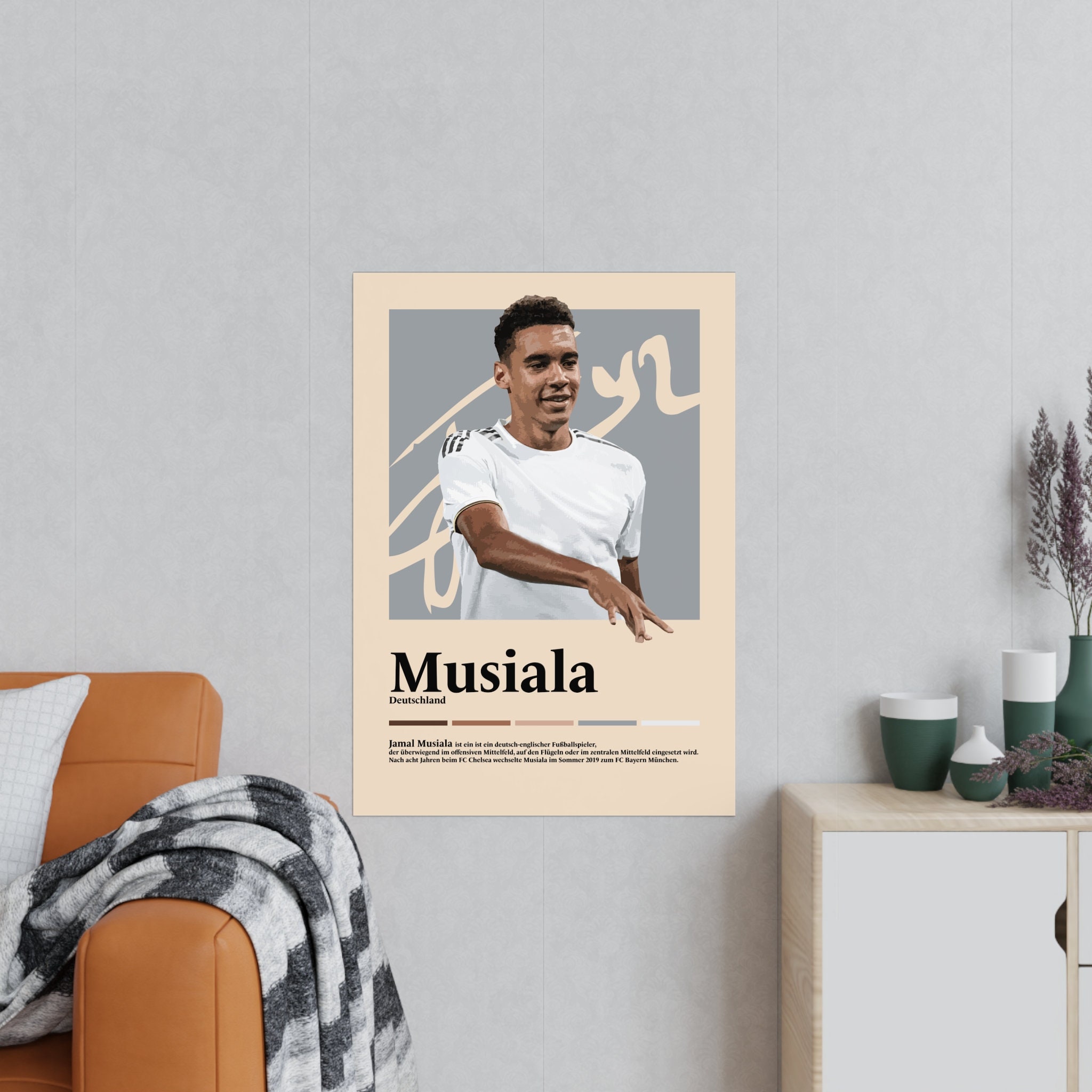 Jamal Musiala Football Poster - Etsy