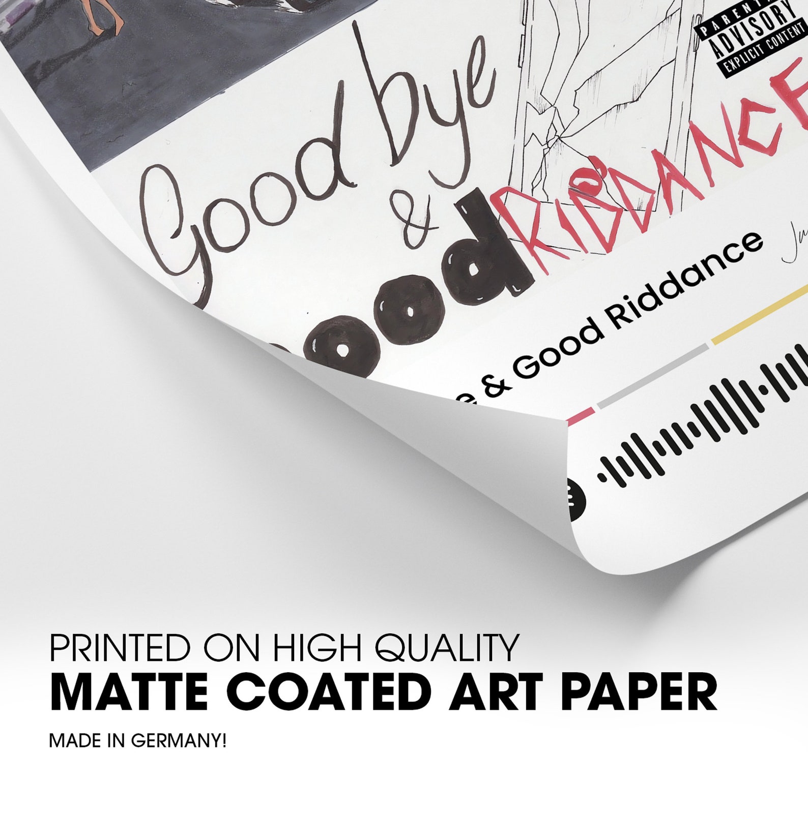 Juice WRLD Goodbye & Good Riddance Album Cover Art Print Perfect for ...